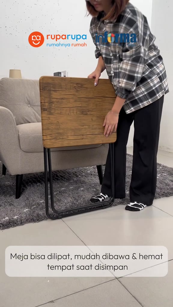 Jual Informa Wolby Meja Lipat - Cokelat Folding Table Foldable Study ...