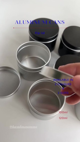 Jual Kaleng Pomade Aluminium Tin Can Pot Pomade SILVER & BLACK FLIP CAP ...