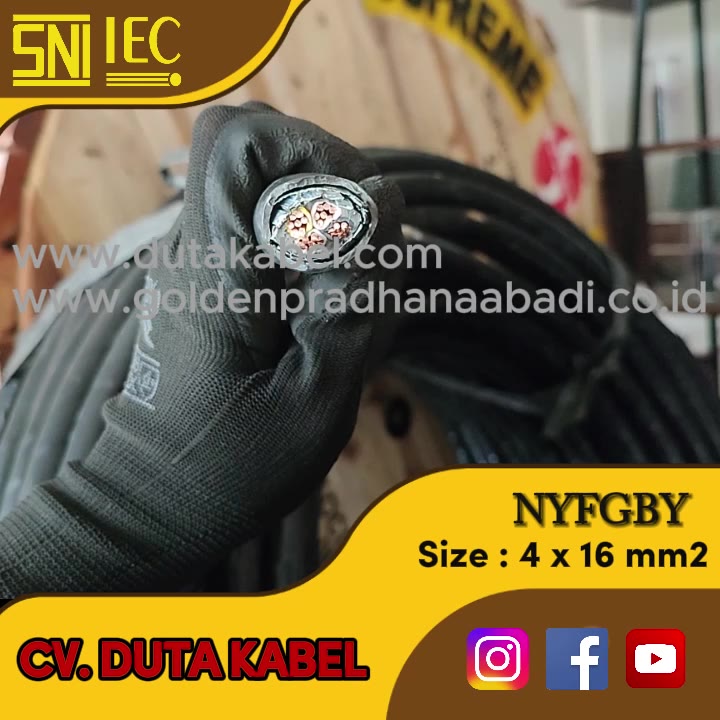Jual Kabel NYFGBY 4x16 mm2 KABELINDO /NYRGBY 4 x 16 mm2/4x16mm2/4x16 ...