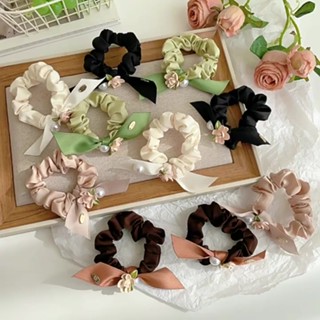 Jual IKAT RAMBUT SCRUNCHIE PITA BUNGA MUTIARA / KUNCIR RAMBUT LUCU ...