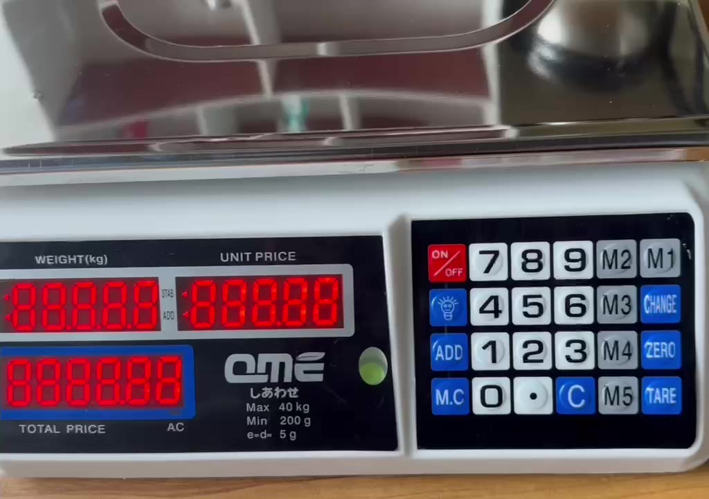 Jual QME Digital Computing Scale 40kg Double Display Timbangan Buah 40kg/Timbangan Buah Digital ...