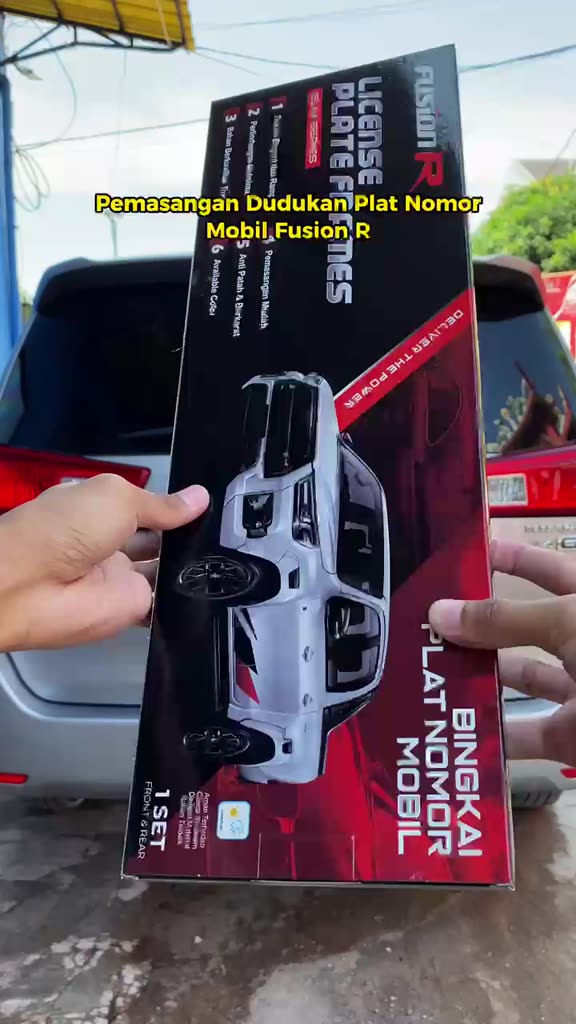 Jual FUSION R Tempat Dudukan Tatakan Plat Nomor Mobil Hitam Akrilik ...