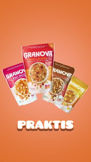 Jual Granova - Granola 270 gr x 4 pcs (Honey Almond, Choco Cranberry ...