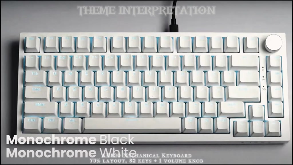 Jual Ajazz AK820 Dual Tone 75% Mechanical Keyboard Wired White ... Jual Ajazz AK820 Dual Tone 75% Mechanical Keyboard Wired White ...