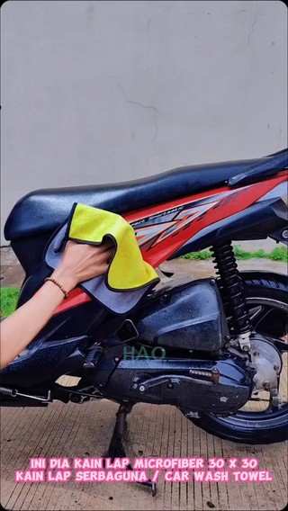 Jual KAIN LAP MOBIL MICROFIBER 30 X 30 / KAIN LAP KUNING SERBAGUNA ...