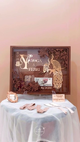 Jual PO 1-2 HARI MAHAR PLYWOOD + AKRILIK MIRROR GOLD 30x40 CM CUSTOM ...