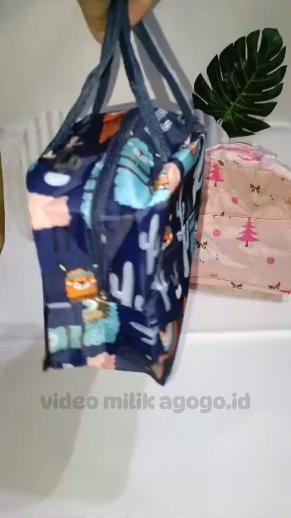 Jual AGG-211 Tas Bekal Makan Model Resleting / Lunch Cooler Bag / Tote ...