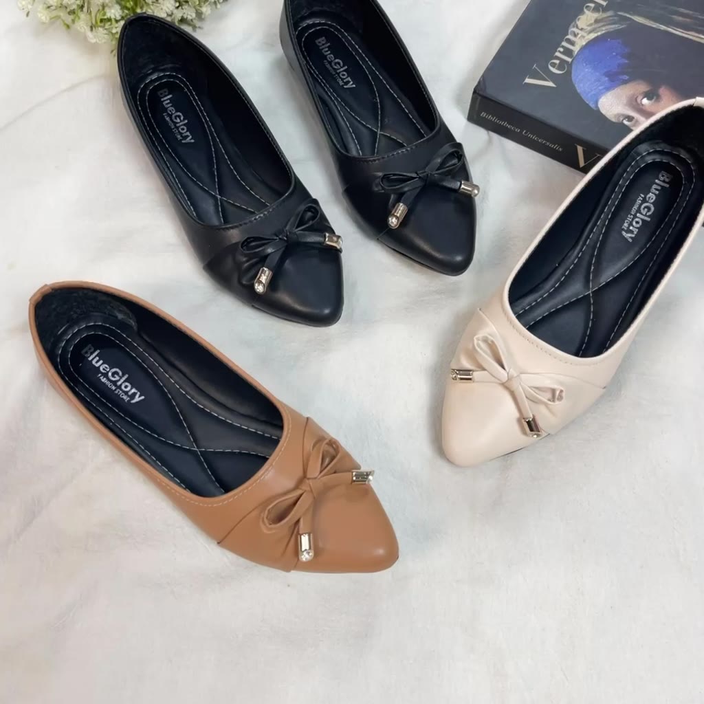 Jual Sepatu Wanita Flatshoes Pita HR45 / Parsha Flatshoes Sol Karet ...