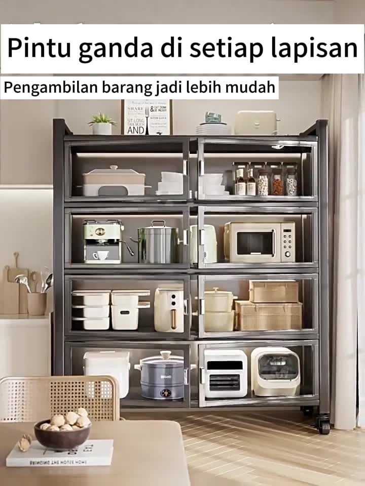 Jual Rak Lemari Dapur stainless steel Lemari dapur serbaguna Lemari rak ...