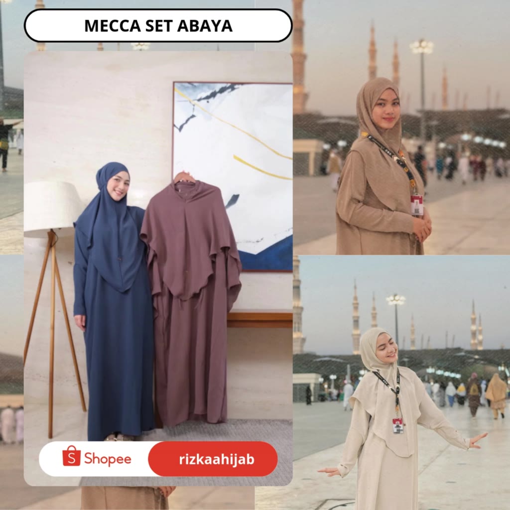 Jual Rizka Hijab - Mecca Set Abaya | Shopee Indonesia