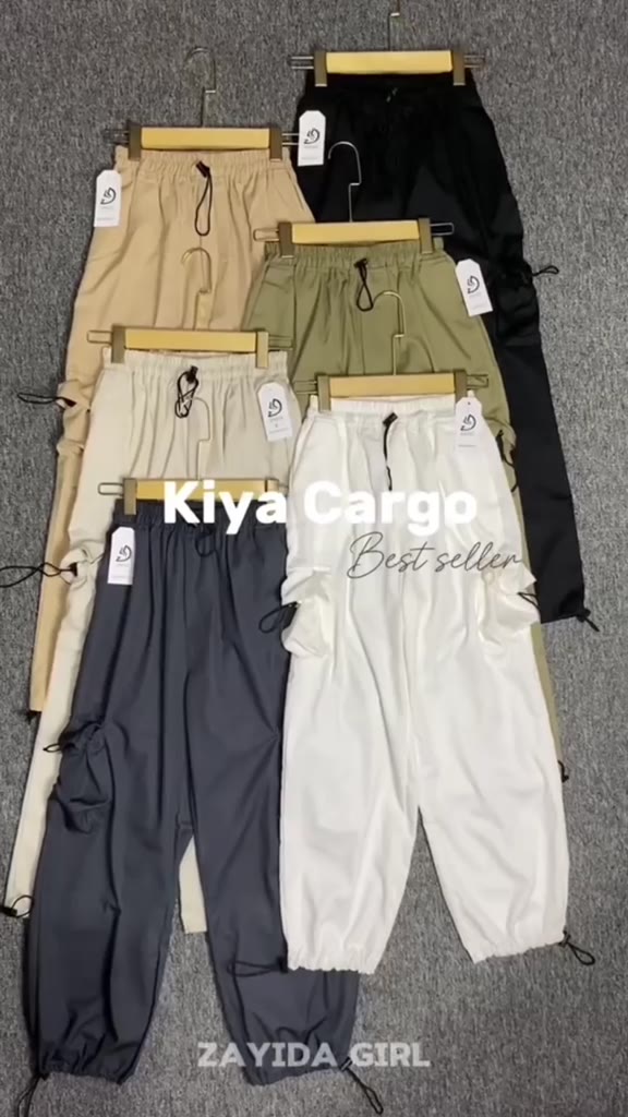 Jual ZAYIDA - Kiya Cargo Pants Wanita Highwaist Loose Korean Style Jumbo - Celana Kargo Wanita ...