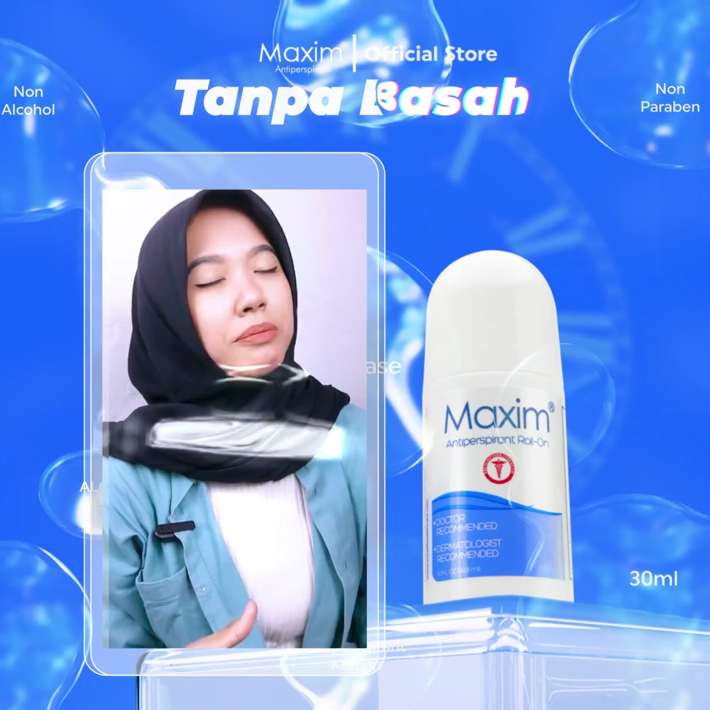 Jual Maxim Antiperspirant Deodorant RollOn 15 Untuk Area Ketiak Basah ...