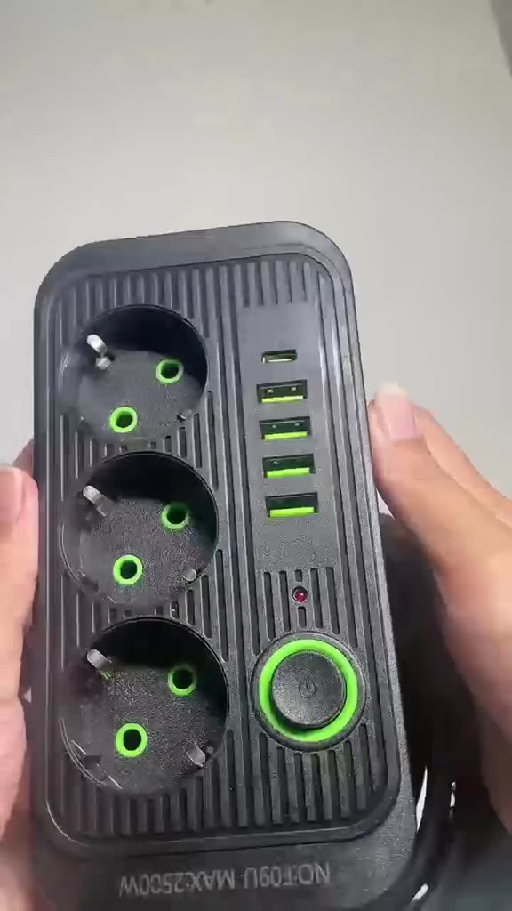 Jual PowerPort 2500W Power Strip Power Socket Usb Charger kontak usb power strip 2 Meter colokan ...