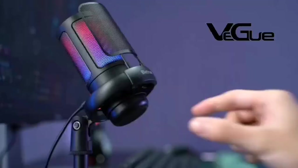 Jual Vegue-Microphone Condenser USB Mikrofon Kondensor Studio RGB Light ...