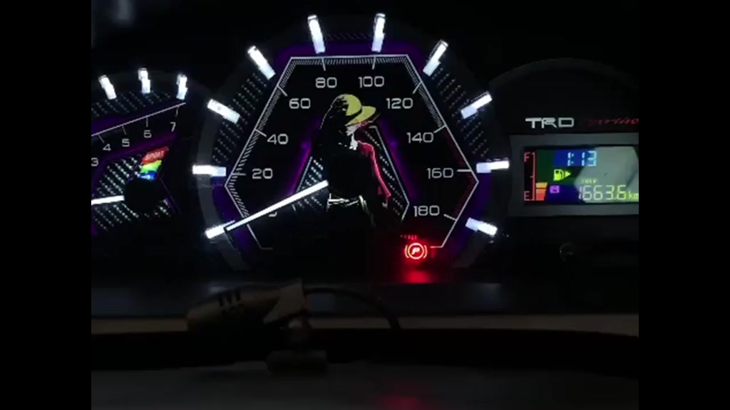 Jual Custom Speedometer Mobil Honda Jazz GE8 Matic/Manual R/RS Blue ...