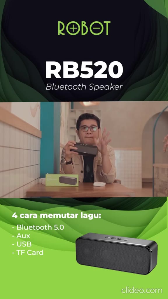 Jual Speaker Robot RB520 Bluetooth 5.0 Portable Audio Wireless Super Bass Stereo | Shopee Indonesia