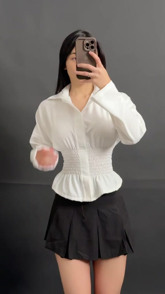 Jual Wispie Body Goals Shirt | Kemeja kerja fitted wanita karet korset ...