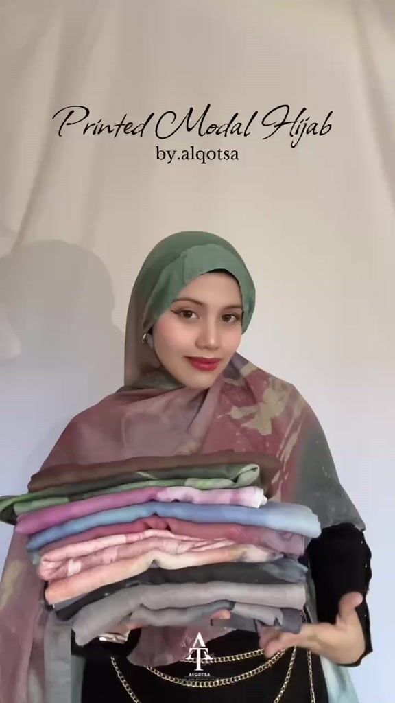 Jual Printed Modal Hijab | Watercolor Pashmina | Printed Cotton Shawl | Ombre Shawl | Marble ...