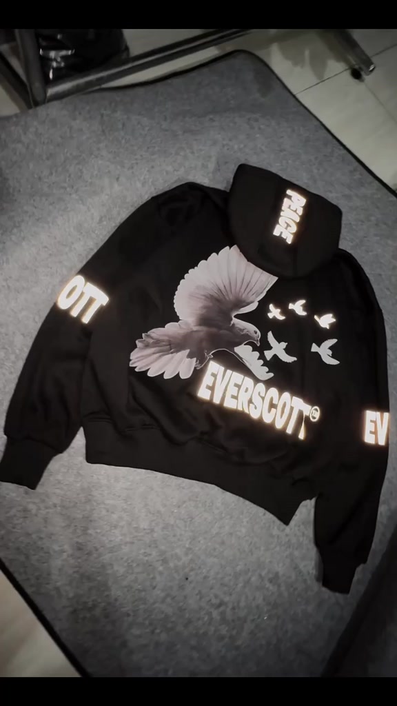 Jual Hoodie Reflektif Nyala Limited "Bird" Tebal Premium sweater hoodie ...
