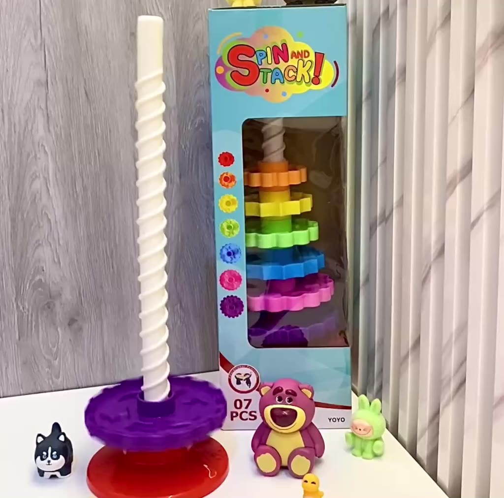 Jual SASANAEDUTOYS Spin and Stack – Mainan Edukasi Montessori Anak 9 ...