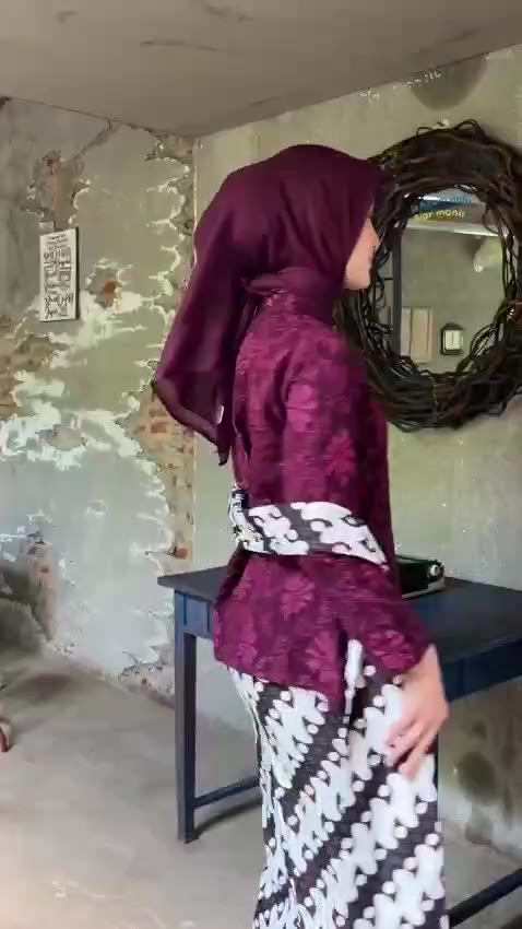 Jual SR Kebaya / Setelan Kebaya Jaguard Kancing Depan Rok dan Selendang ...
