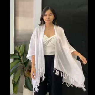 Jual Cardigan Pantai Auter Polos Bali Outer Rumbai Rayon Allsize ...