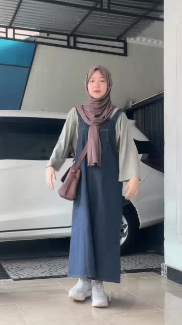 Jual Overall Rok Panjang/Jumpsuit Model Dress/Overall Jeans Denim ...