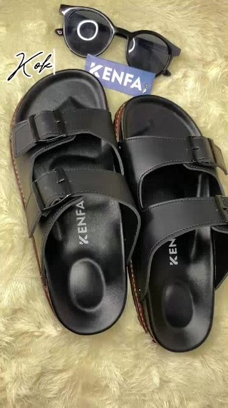 Jual Kenfa - Nive Plater Sandal Formal Casual Pria Wanita Kulit Slide ...