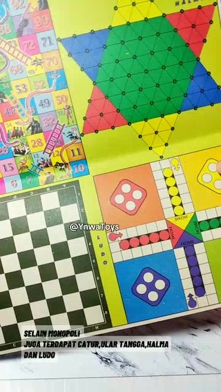Jual MAINAN MONOPOLI 5 IN 1 BESAR ORIGINAL/MAINAN HALMA LUDO CATUR ULAR ...