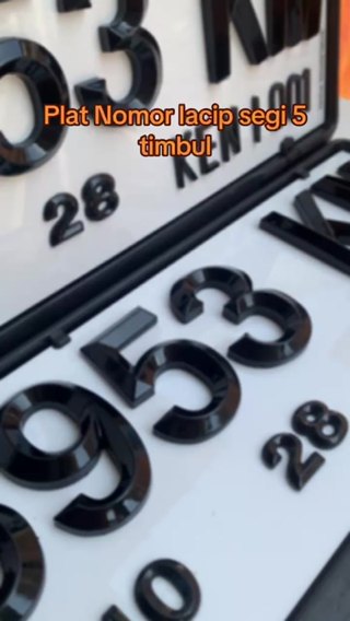 Jual Plat Nomor Mobil Timbul Mewah PUTIH Lancip Segi 5 Piramid Free Cover | Shopee Indonesia