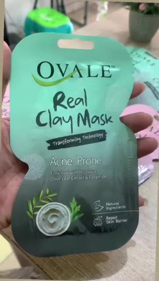 Jual OVALE Real Clay mask/Masker wajah ovale/Ovale Real clay mask 10gr ...