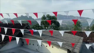 Jual Bendera Rentang Festival Bunting Flag Merah Putih 5 Meter Segitiga Kain Banner Karnaval ...