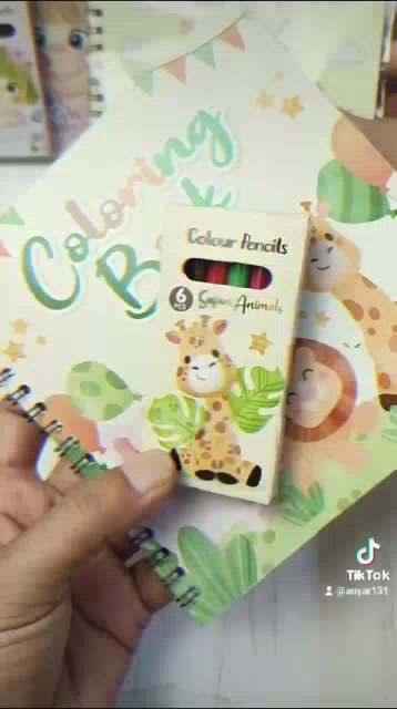 Jual Paket Buku Mewarnai satu set buku mewarnai SPIRALL plus pencil ...