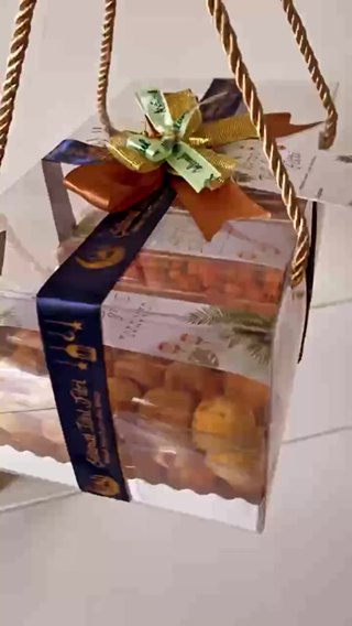 Jual Box Hampers Mika Mewah Tali Gold muat 3 Toples Persegi Panjang ...