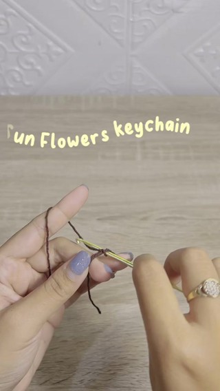 Jual Gantungan Kunci Bunga Matahari Bunga Matahari Rajut