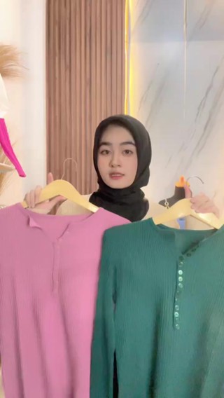 Jual Atasan Rajut Wanita Premium Bahan Halus Button | Baju Rajut Knit ...