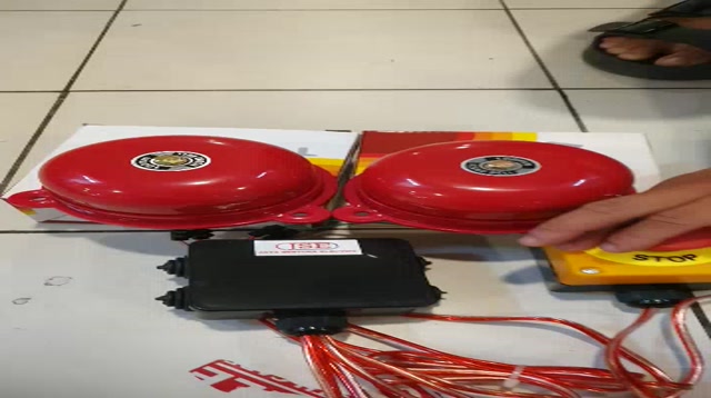 Jual Sirine Bahaya Emergency fire alarm 220v Double bell Round bell ...