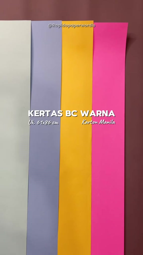 Jual Kertas Manila Warna [10 Lembar, 61x86 cm, 150 gr] Kertas BC Warna ...