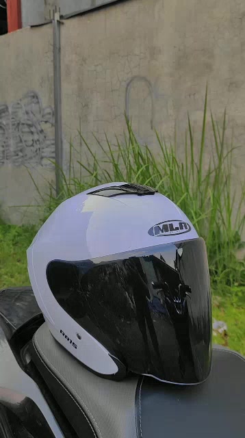 Jual Helm Half Face MLA-RR15 KAIROZ 2 Solid Terbaru Grey Glosy Visor ...