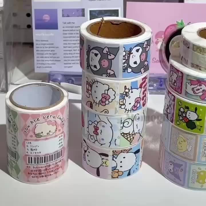 Jual Stiker Roll Label Lucu Isi 500 Lembar Motif Cartoon Untuk Tempel ...