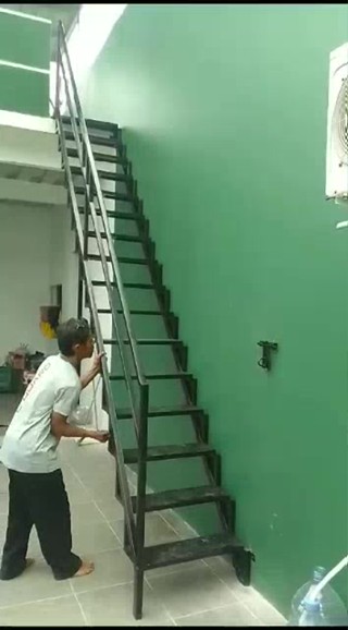 Jual tangga rebah lipat / tangga lipat dinding | Shopee Indonesia