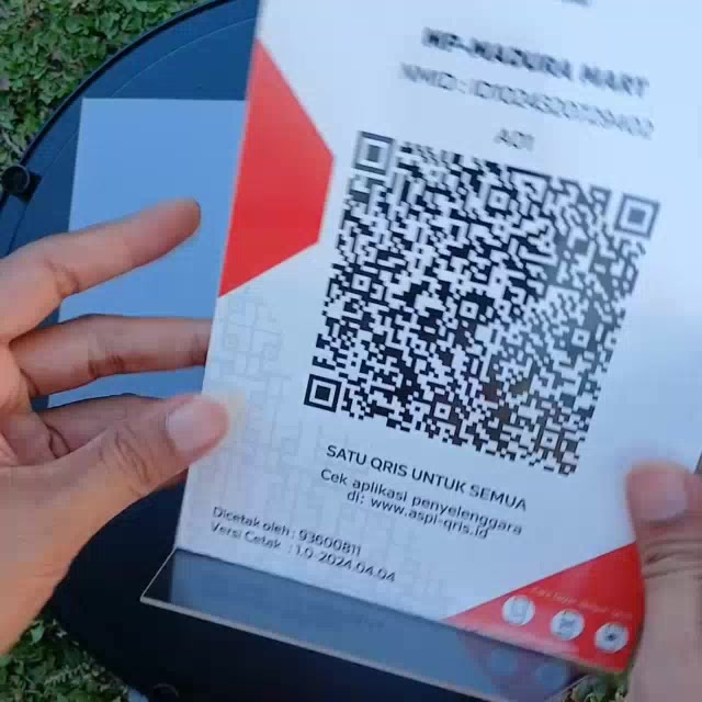 Jual Standing akrilik Ukuran A5 untuk menempatkan QR CODE scan QRIS ...
