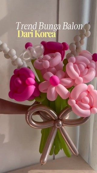 Jual Korean Flower Balloon Twist - Buket Bunga Balon Viral - Rose ...