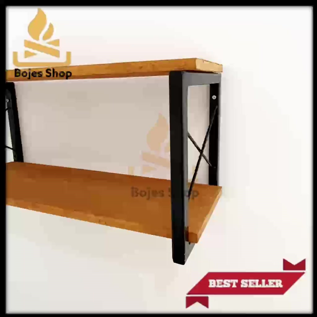 Jual RAK DINDING KAYU BESI AMBALAN 2SUSUN rak dinding besi hollow ...