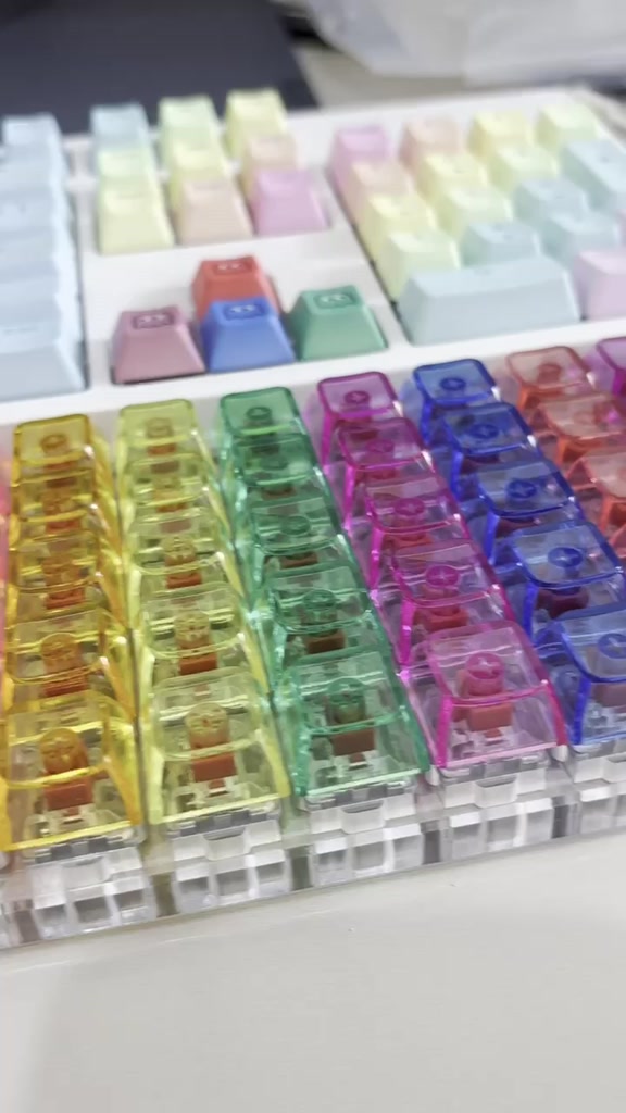 Jual Keycaps Clear Crystal transparent PC XDA 9.3mm mechanical keyboard ...