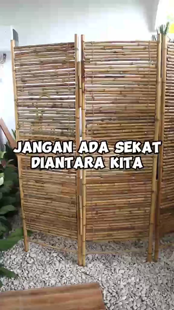 Jual Pembatas Ruangan Bambu / Partisi Bambu / Sketsel Bambu / Gebyok ...