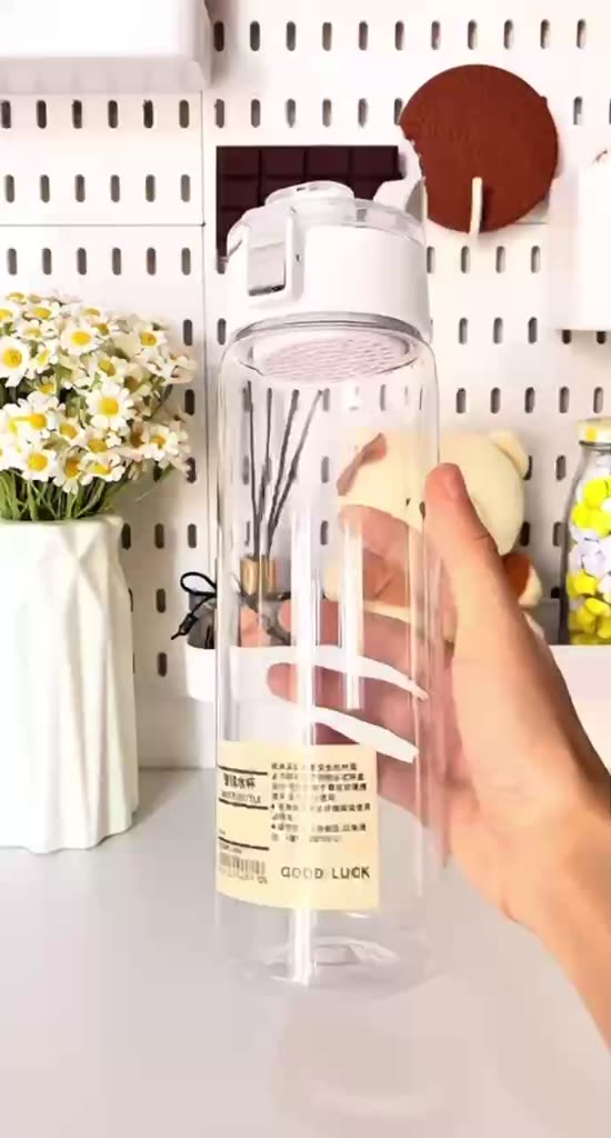 Jual Botol air Minum BPA FREE Putih Transparan Bening Estetik aestetik ...