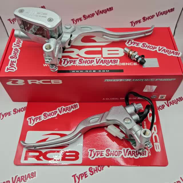 Jual Master Rem RCB Silver Tabung Tipe Oval 14mm Plus Handle Kopling E2 Silver Universal ...
