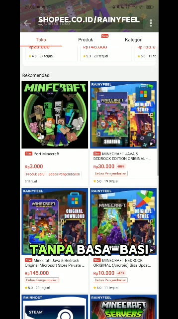 Jual Minecraft Java & Bedrock Original Microsoft Store Private Account ...
