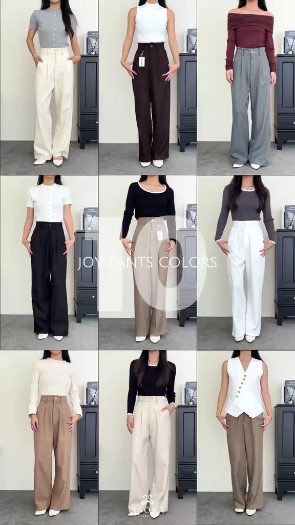 Jual ASOKA Joy Pants 1995 - Loose Pants Trousers - Highwaist Wide Leg - Celana Kantor/Formal ...